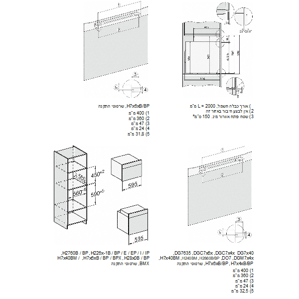 תנור בנוי פירוליטי H7860 BP Black – Miele